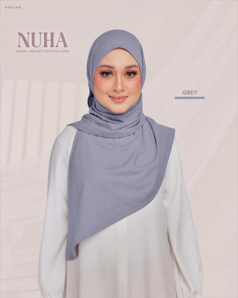 Nuha – Grey – Heejab